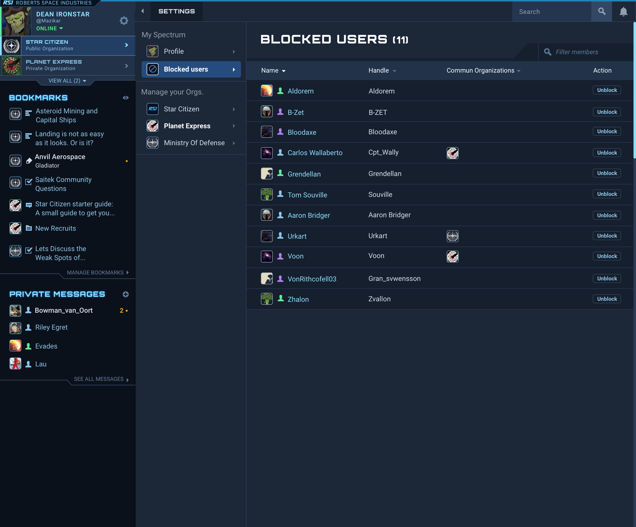 Spectrum BlockManagement – StarCitizenBase